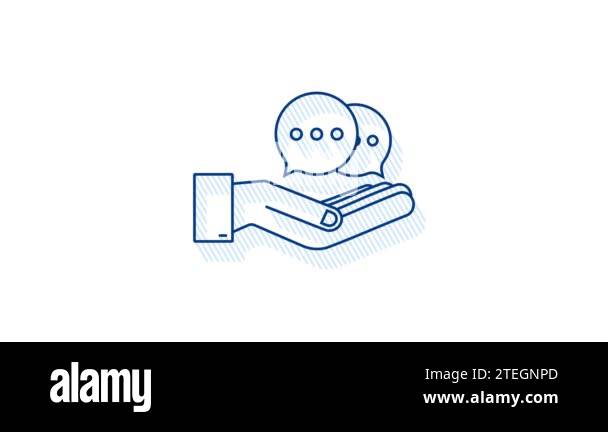 Shadow chat message bubbles icon Stock Videos & Footage - HD and 4K ...