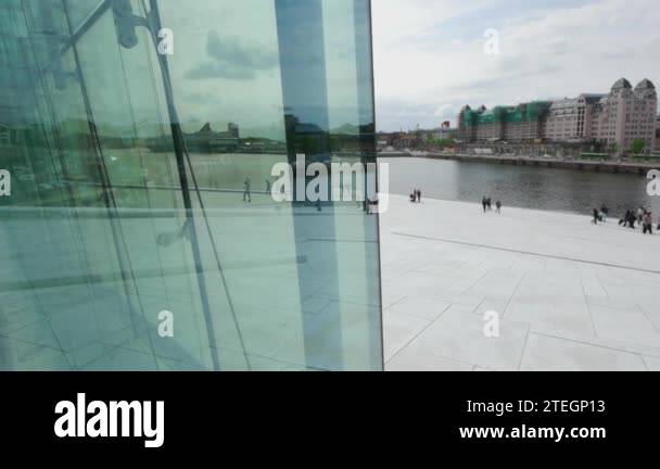 Oslo Opera House Exterior. Beautiful Modern Architecture. National ...