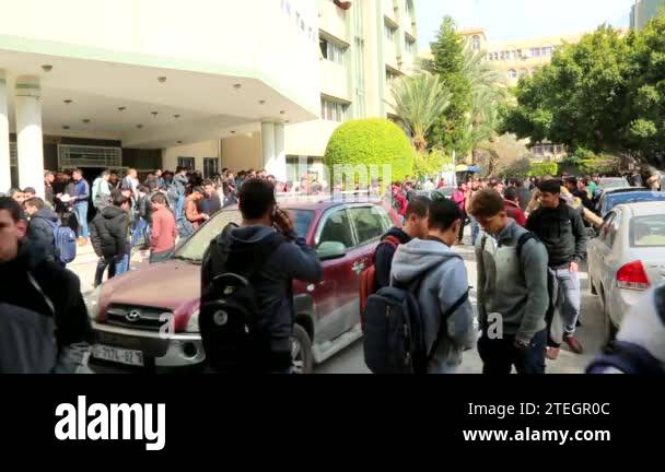 Students at the Islamic University of Gaza in Gaza City, West Bank, the ...