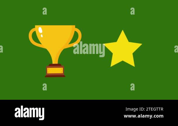 golden cup animation concept. Morph Effect.cool effect.morph icon with ...