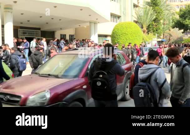 Students at the Islamic University of Gaza in Gaza City, West Bank, the ...