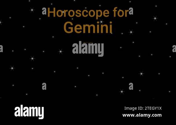 A 4k animation video introduction of the Gemini horoscope, indicating ...