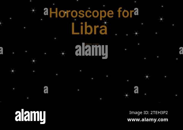 A 4k animation video introduction of the Libra horoscope, indicating ...