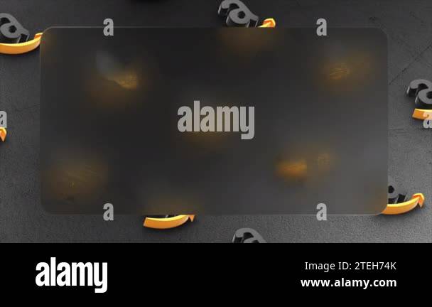 Background with moving 3d letters and logo. Motion. Moving logo with ...