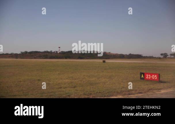 Aviation sign, this is the runway entry sign, this sign belongs to the ...