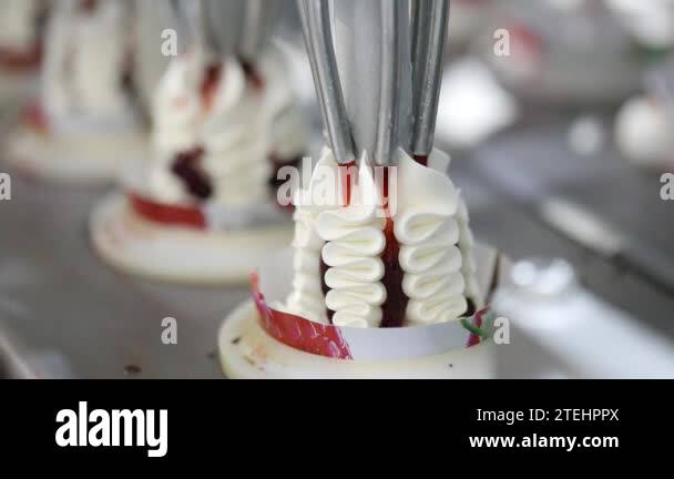 How ice cream is made. Ice cream production. Modern ice cream factory ...