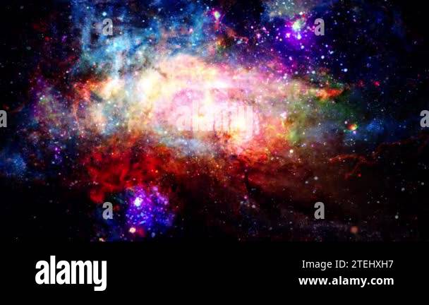 Space exploration beautiful space travel through outer space towards ...