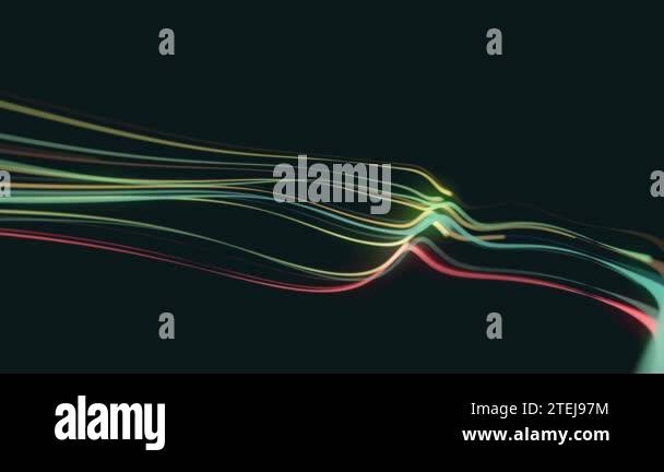 Abstract Slow Motion Swirling Strings Particles Background Loop/ 4k ...