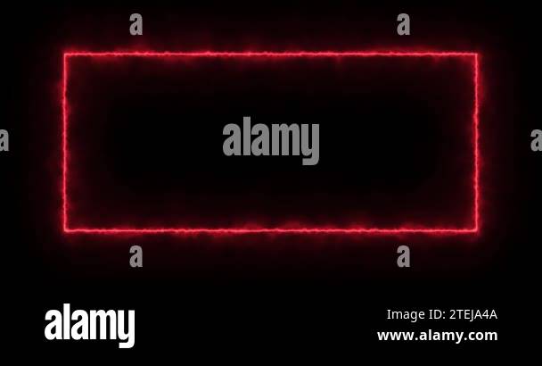 Fiery red rectangle on a black background. Abstract rectangle, sun ...
