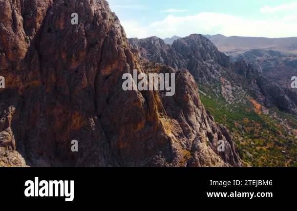 Beautiful and exciting canyon on Euphrates River, Huge steep cliffs ...