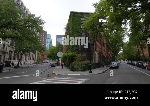 Walking Up to Abe Lebewohl Triangle in New York City. Famous ...