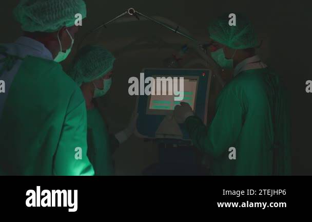 Surgeon team specialist meeting and discussion for treatment patient ...