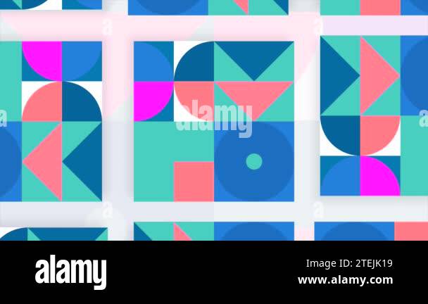 Beautiful bright animation with geometric shapes. Motion. Moving ...