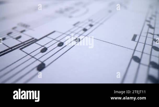 Collection of classical music notes with musical clefs closeup Stock ...