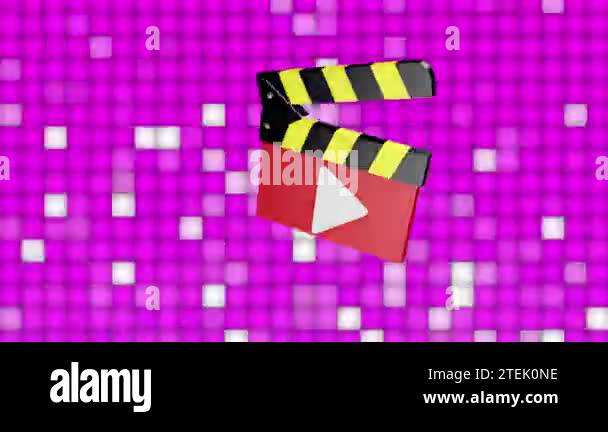 Continuously swirl video symbols on a colorful background Stock Video ...