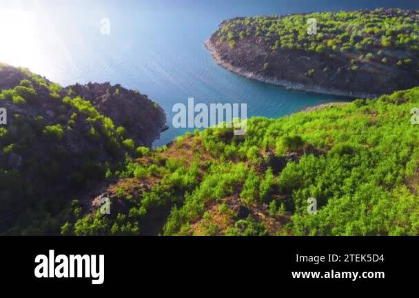 Nemrut volcano in Turkey, Mountain and hills with forest in Summer ...