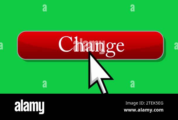 Cursor clicks on Change button. Pointer arrow cursor clicking. Animated ...