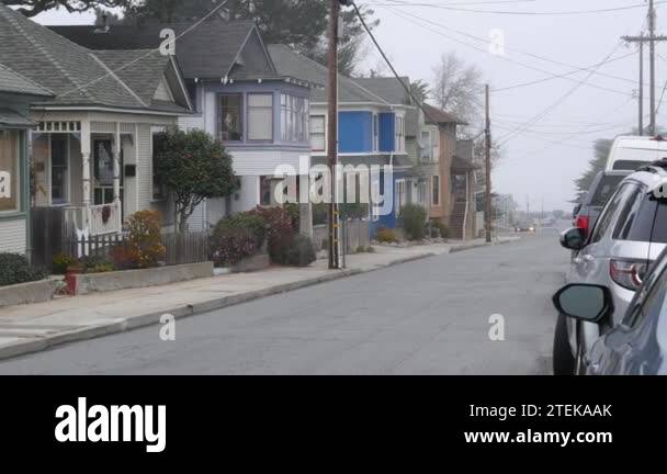 Old victorian style houses, historic Monterey, California. Colonial ...