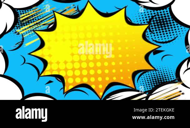 CO2. 4k animated Comic book word text moving on abstract comics ...