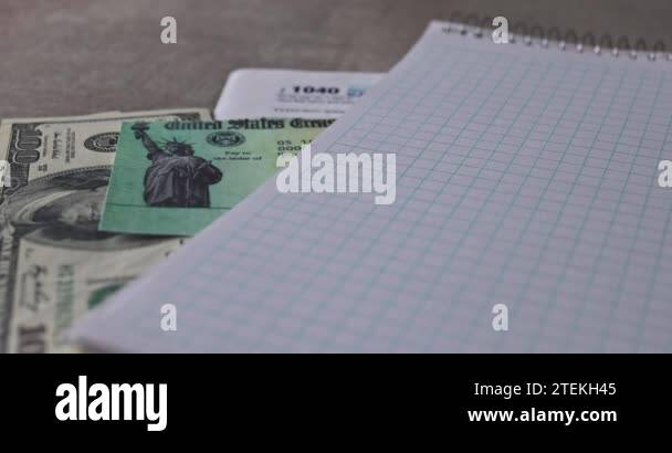 American IRS Internal Revenue Service individual income tax form 1040 ...