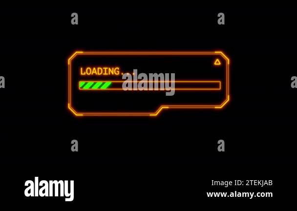 Loading process. Footage, 2d animation on black solid background ...
