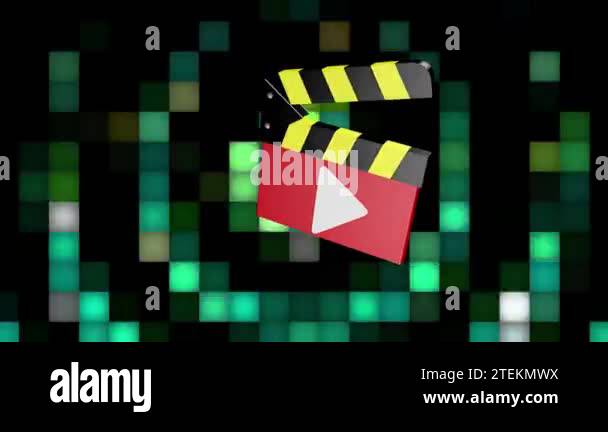 Continuously swirl video symbols on a colorful background Stock Video ...