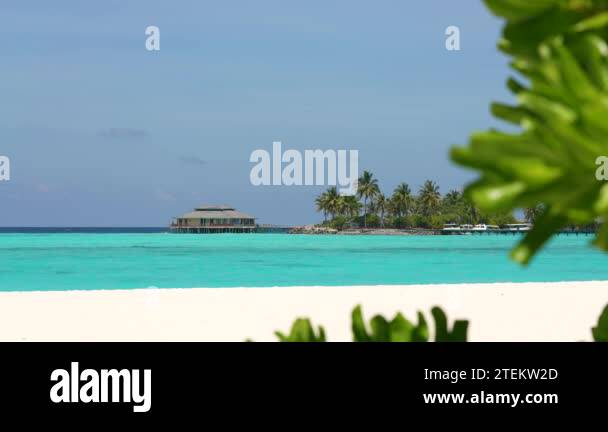 Maldives island. Natural tropical Sea Beach landscape. Crystal clear ...