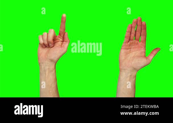 30 gestures for controlling virtual touch screen display with male ...