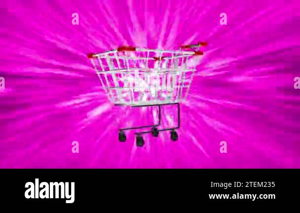A continuous swirl shopping cart symbol looks modern Stock Video ...