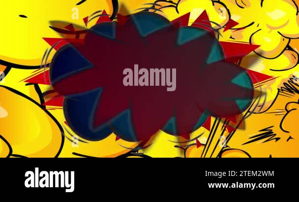 CO2. 4k animated Comic book word text moving on abstract comics ...