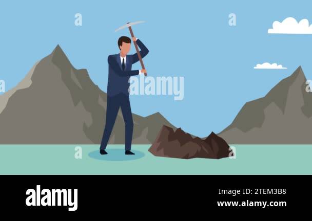 Worker pick cartoon illustration Stock Videos & Footage - HD and 4K ...