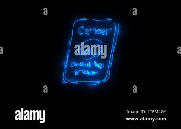 Cancer is the animation of the zodiac sign. Astrological cardinal sign ...