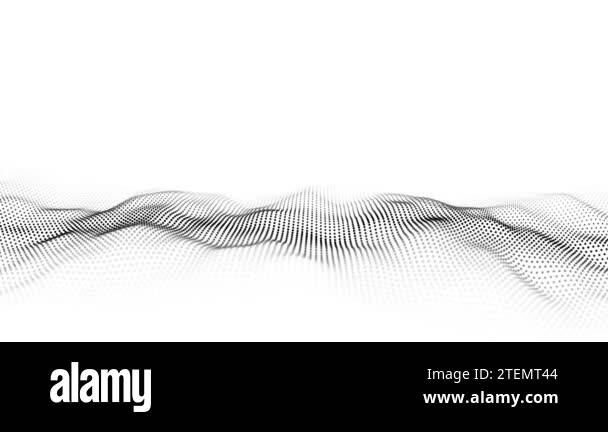 Technology white wave. Big data visualization. Analytics representation ...