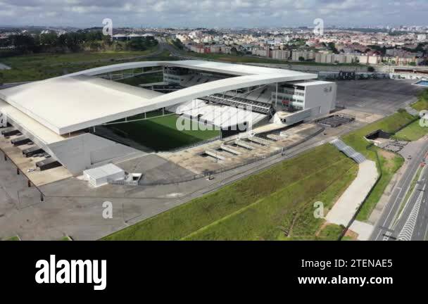 Stunning landscape of sports centre at downtown district of Sao Paulo ...