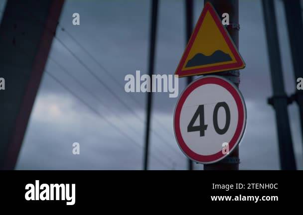 Speed limit roadsign Stock Videos & Footage - HD and 4K Video Clips - Alamy