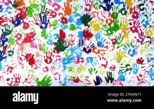 Watercolor drawing palms handprints Stock Videos & Footage - HD and 4K ...