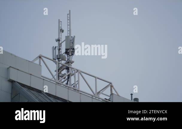 Antenna on building rooftop Stock Videos & Footage - HD and 4K Video ...