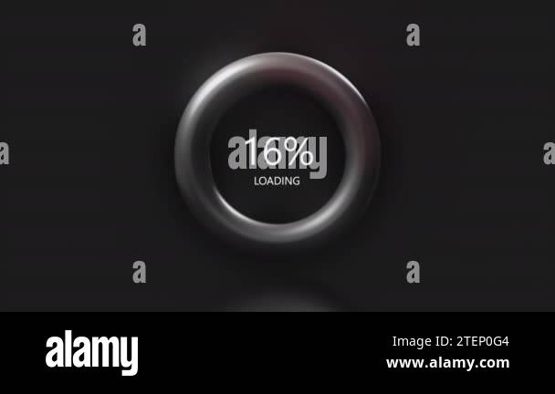 Loading background with red color and percentages. Motion. 3D loading ...