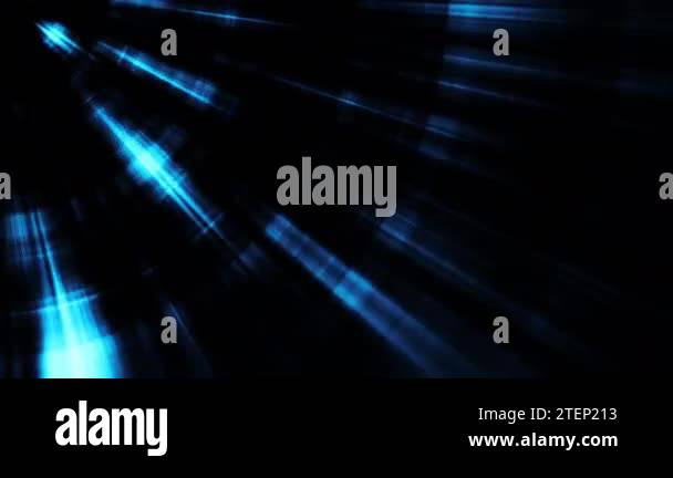 Seamless loop Blue Light rays with shimmers streaks from the top left ...