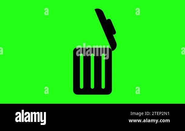 Trash lid animation opening and closing. Trash bin animation. Recycle ...