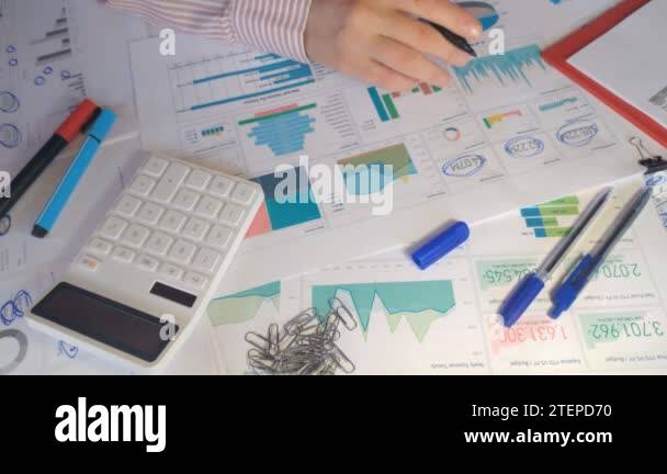 Hand accountant counting financial report Stock Videos & Footage - HD ...