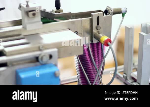 Blister Packaging Line In Pharmaceutical Industry. Medical Drug ...