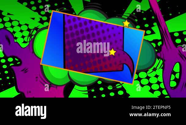 Retro comic style Speech Bubble background. Manga cartoon backdrop ...