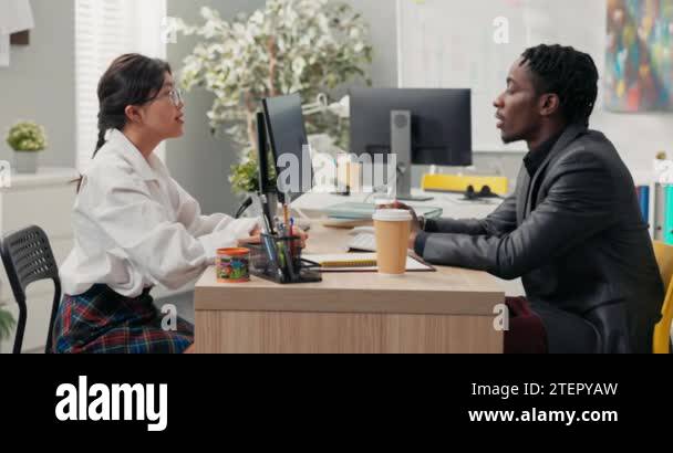 Girl interview desk Stock Videos & Footage - HD and 4K Video Clips - Alamy