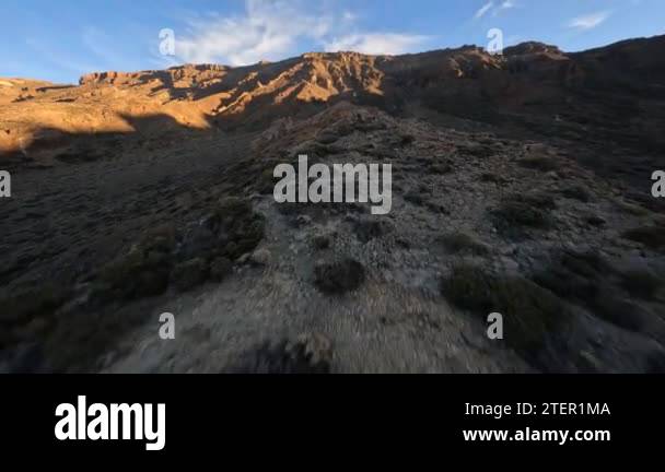 Cliff rock and mountain surfing with a FPV drone in a desert and moon ...