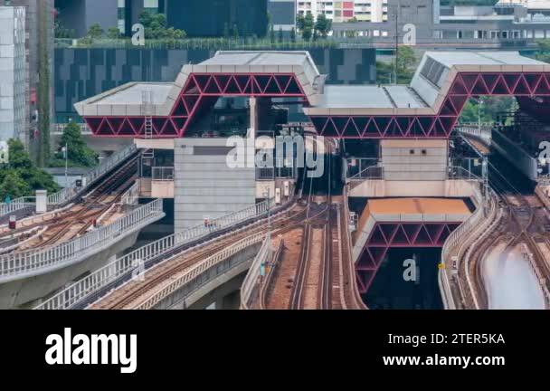 Jurong East Interchange metro station aerial timelapse, one of the ...
