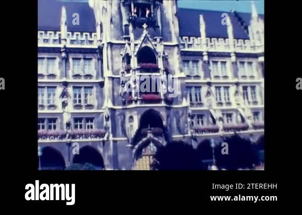 copenhagen,Denmark april 18 1970:clock tower of the monico town hall in ...