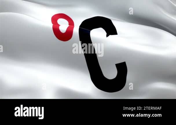 Climate change flag. National 3d Climate Group logo waving. Sign of ...