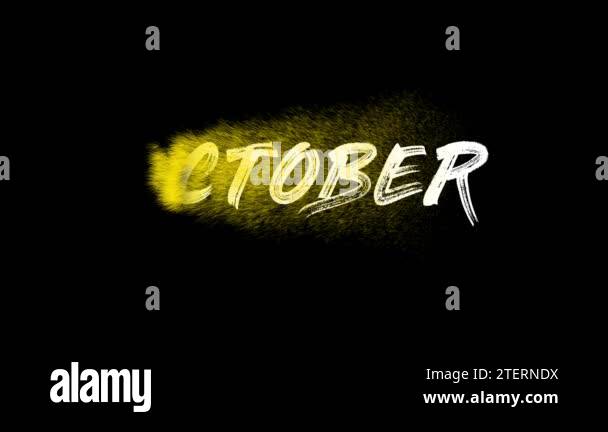 October with black background for calendar. And October is the tenth ...