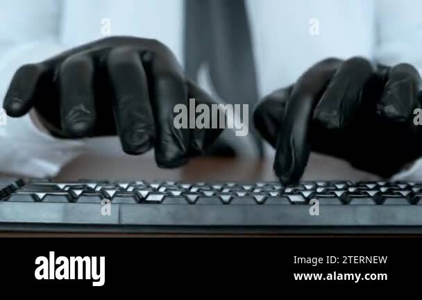 Computer keyboard hands gloves typing Stock Videos & Footage - HD and ...